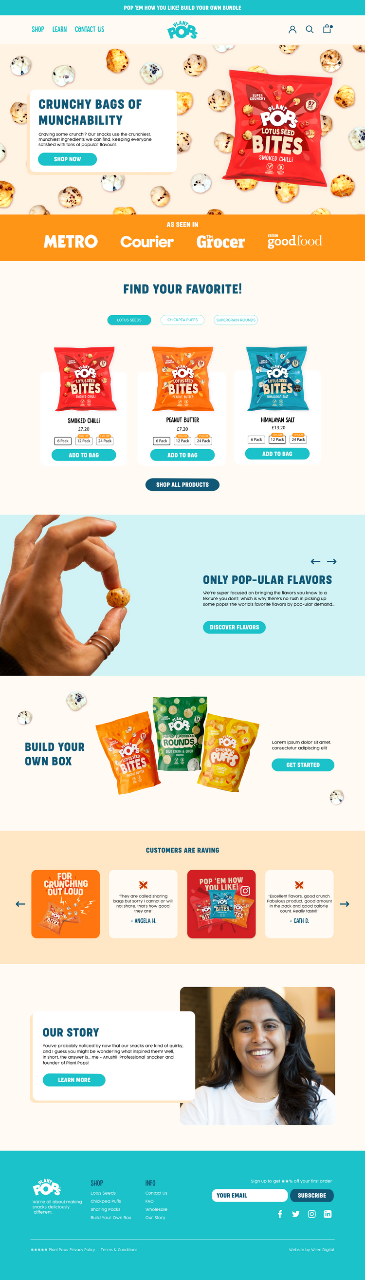 Plant Pops | Shopify Design and Development for a Food Brand – Wren Digital